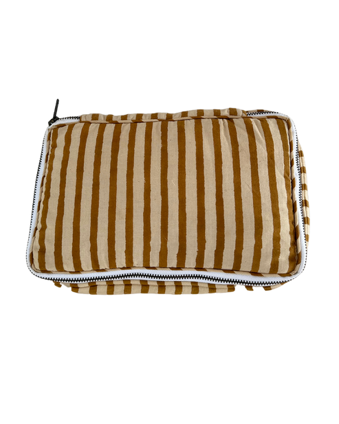 Mustard stripe Toiletry Pouch – MaisonM